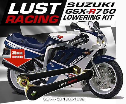 1988-1992 Suzuki GSX-R750 J/K/L/M/N Slingshot Lowering Kit, 35mm 1.4 i ...